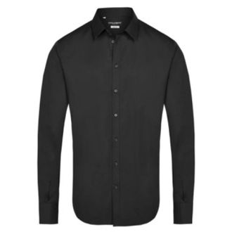 Dolce & Gabbana Schwarzes Herrenhemd mit Knopfleiste - - Shirts - Herren - Schwarzk - L