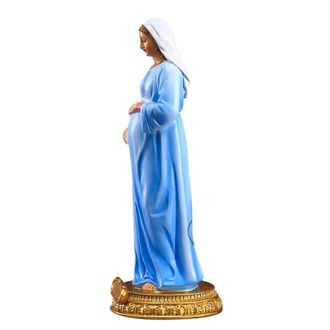 Holibanna Dekorative Marienstatue aus Kunstharz Lebensechte Madonna Figur als Katholische Schreibtischdekoration Strapazierf&auml;higes Glaubensornament f&uuml;r Wohnr&auml;um