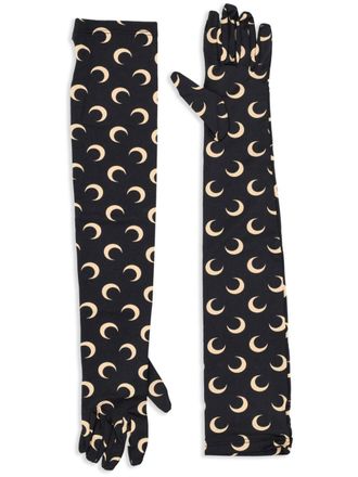 Marine Serre gants Crescent Moon - Noir