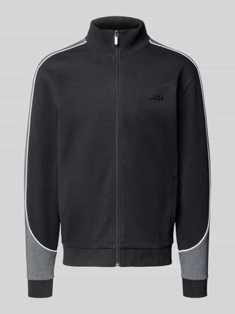 HUGO BOSS Regular Fit Trainingsjacke aus Baumwoll-Mix
