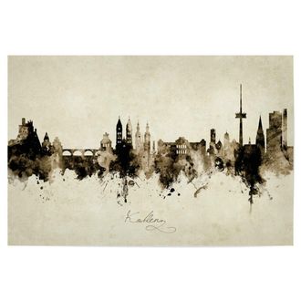 artboxONE Poster 60x40 cm Städte Koblenz Germany Skyline Sepia - Bild Koblenz Deutschland Koblenz