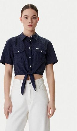 Guess Hemd W6GHA3 WO331 Dunkelblau Regular Fit