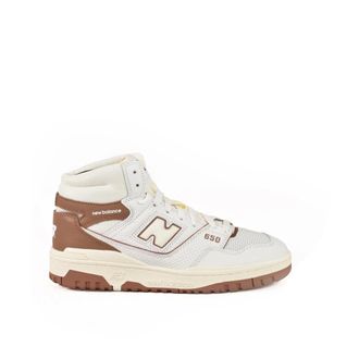 New Balance Homme, Chaussures, Blanc, Taille: 40 1/2 EU Baskets en Cuir avec Semelle en Caoutchouc