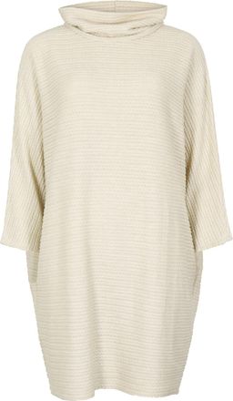 Apricot Textured Cable Knit Cocoon Jumper Mini Dress