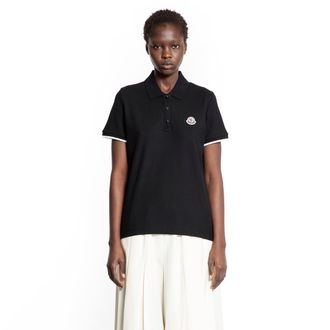 Moncler Logo Patch Cotton Piqu&eacute; Polo Shirt