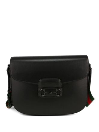 Gucci grand sac porté épaule 1955 Horsebit - Noir
