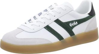 Gola Baskets en cuir Viper pour homme, Blanc/vert persistant/noir/gomme, 45 EU