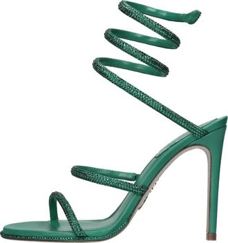 Rene Caovilla Femme, Chaussures, Vert, Taille: 36 EU Cleo Sandal
