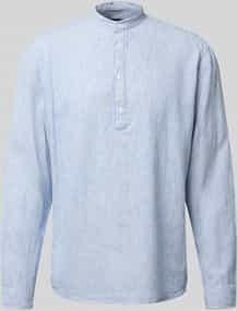 Mc Neal Regular Fit Freizeithemd aus Leinen-Baumwoll-Mix