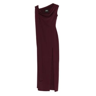 Solace London Femme, Robes, Violet, Taille: 40 FR Burgundy Cowl Neck Sleeveless Dress
