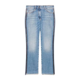 Elena Miro Femme, Jeans, Bleu, Taille: 48 FR Jeans R&eacute;guliers en Coton BCI avec Effet Vintage