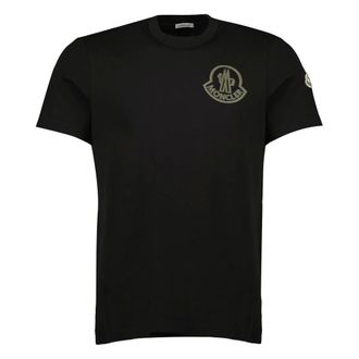 Moncler Homme, Tops, Noir, Taille: XL T-shirt logo, Collection Automne-Hiver 2025