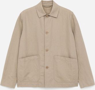 Arket Jacke Aus Leinen Und Baumwolle -Beige