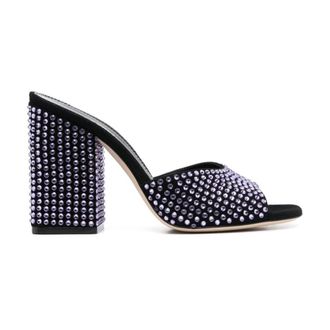 PARIS TEXAS Sabot mit Kristallen - - Shoes - Damen - Schwarzk - 38 1/2 EU