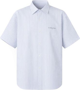 Ih Nom Uh Nit IH NOM UH Nit, Homme, Chemises, Bleu, Taille: XL Chemise de bowling ray&eacute;e &agrave; manches courtes