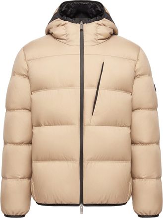 Moncler Moncler Doudoune Courte &Agrave; Capuche Poitevin, Homme, Beige, Taille: 1