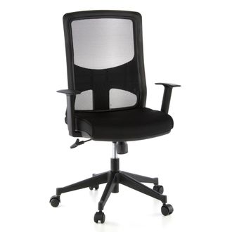 hjh OFFICE 653100 B&uuml;rostuhl LAVITA Stoff/Netz Schwarz Drehstuhl ergonomische R&uuml;ckenlehne, Armlehnen verstellbar