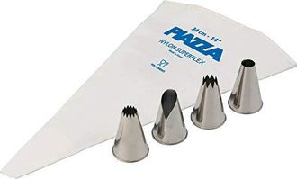 Piazza Dekorationsset für Gebäck, Geschlossener Stern, Baking Decorating Set, Dekorationsset, Piping Tip, Mehrkomponenten, Edelstahl (Metallic Gray)