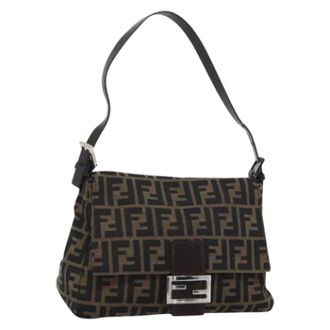 Fendi Pre-owned Sac bandouli&egrave;re en toile Zucca - Femme - Pre-owned - Brun - Taille: ONE Size
