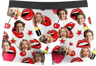 Generic Calecon Personnalise Homme avec Photo,Cadeau Saint Valentin pour Homme Mari P&egrave;re Ami,Boxer Personnalis&eacute;,sous-V&ecirc;tements pour Hommes