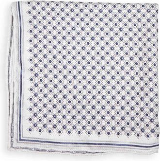 Brunello Cucinelli Homme, Accessoires, Bleu, Taille: ONE Size Pochette de Costume avec Motif