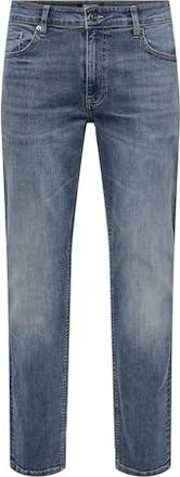 Only & Sons Jean Slim ONSWEFT Taille Moyenne Regular Fit Jeans Special Blue Grey Denim 34 32 Special Blue Grey Denim (US) 34 / L32
