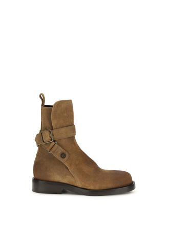 Burberry Womens Suede Boots Brown Calf Leather