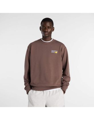 New Balance Athletics - Sweat ras de cou de qualit&eacute; sup&eacute;rieure &agrave; logo - Cortado-Marron