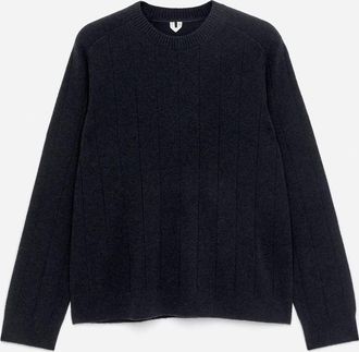 Arket Rundhalspullover Aus Lammwolle -Blau