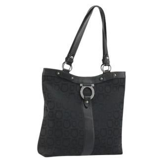 Ferragamo Pre-owned Canvas Tote Bag - - Pre-owned - Damen - Schwarzk - ONE SIZE