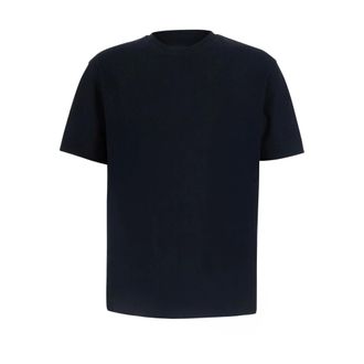 Emporio Armani Homme, Tops, Bleu, Taille: XL T-shirt en coton jacquard