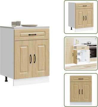 vidaXL Vidaxl - Armoire de cuisine Kalmar ch&ecirc;ne sonoma bois ding&eacute;nierie - Armoire De Cuisine - Armoires De Cuisine - Meuble Bas D&eacute;vier - Meuble Bas