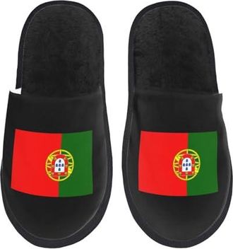 Generic Chaussons Drapeau Du Portugal Avec Semelle Caoutchouc Pantoufles Confortable Slippers Pour DInt&eacute;rieur Voyage La Maison L