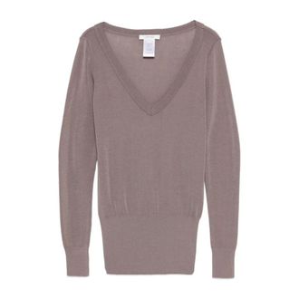 Christophe Lemaire Feinstrickpullover mit V-Ausschnitt - - Knitwear - Damen - Lila - L