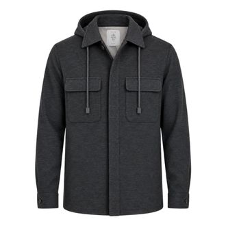Eleventy Veste en laine &agrave; capuche - Homme - Vestes - Bleu - Taille: M