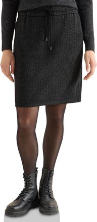 Cecil Damen 3610190 Gemusterter Jogg-Skirt, Schwarz, S