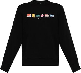 Paul Smith Homme, Sweatshirts et sweats &agrave; capuche, Noir, Taille: 2XL SweaT-shirt avec un imprim&eacute; color&eacute;