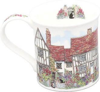 Dunoon Bute Country Cottages Timber Cottage Becher aus feinem Knochenporzellan, 0,3 l