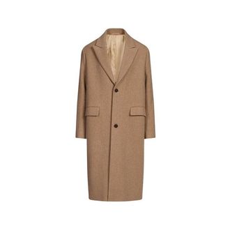 Saison 1865 Manteau long uni en laine m&eacute;lang&eacute;e