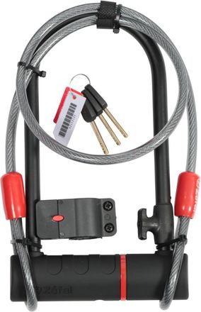 Zéfal Zefal K-Traz U17 Fahrradschloss, sehr robust, Stahlbügel, 120 cm langes Kabel, U-Schloss für Fahrrad, E-Bike, MTB, Scooter, Motorrad, Schwarz