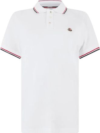 Moncler Polo &agrave; logo - Homme - Tops - Blanc - Taille: S