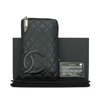 Chanel Black Cambon Zip-around Wallet