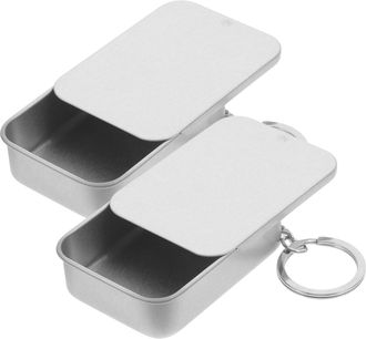 Luxshiny 2stücke Kleine Metall Aufbewahrungsboxen Mit Deckel Tragbare Schmuckschatullen Aus Blech Artikel Mit Schlüsselanhänger