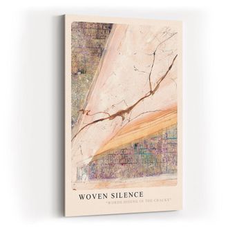 Paul Sinus Art Paul Sinus Wandbild 60x90cm Woven Silence Riss Oberfl&auml;che Text Schrift Struktur Poesie