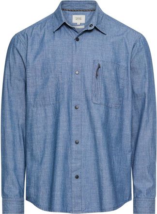 Camel Active Herren Langarm Hemd aus Reiner Baumwolle Blau, menswear-3XL