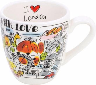 Blond Amsterdam Mini-Tasse London 0,2L City Collection, britisches Flair, spülmaschinenfest