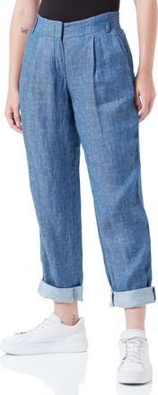 Gerry Weber Damen 720029-31262 Freizeithose, Indigo Blue Leinen, 34 EU