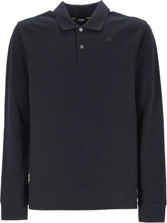 K-Way Poloshirt mit Logo-Stickerei - Blau