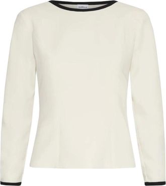 Marella Femme, Pulls, Blanc, Taille: 40 FR Pull &agrave; col rond et manches longues