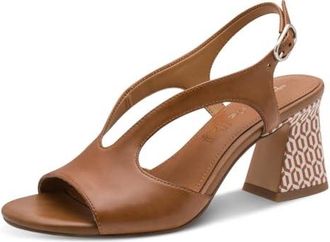 Tamaris Sandales &agrave; talons pour femme 1-28316-44, cognac, 38 EU